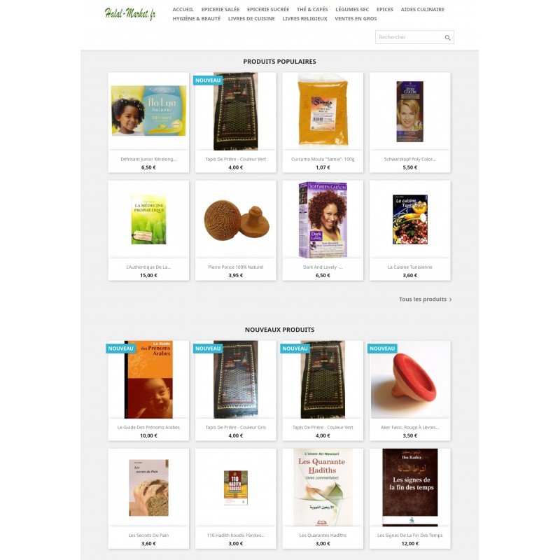 Création site halal e-commerce